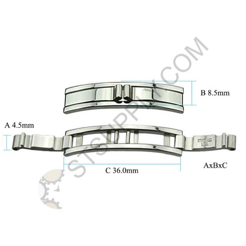 Butterfly Clasp with No Button 4.5 x 8.5 x 36.0 mm HC126 ST Supply