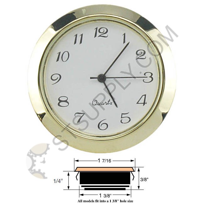 1-7/16" Clock Inserts - Clock Inserts - Clock Parts ST Supply
