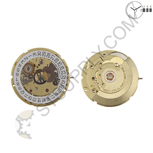 ETA Movement 2824-2 Date at 3 GILT (Special Order) ST Supply