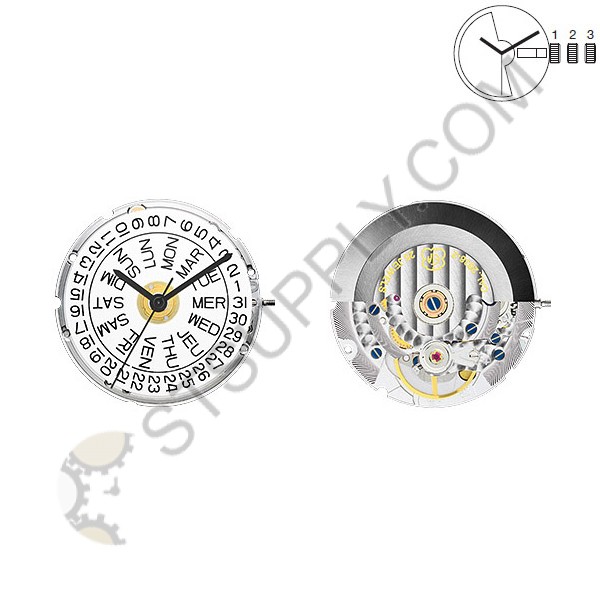 ETA Movement 2836-2 Date at 3 (Special Order) ST Supply