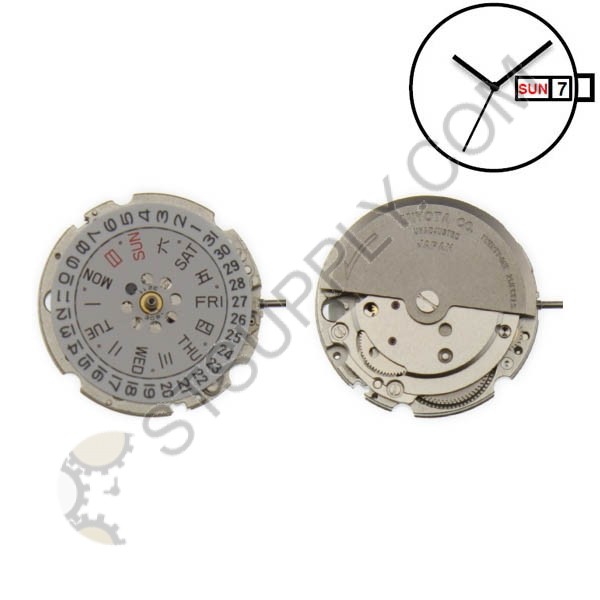Miyota Movement 8205 Date Day at 3 ST Supply